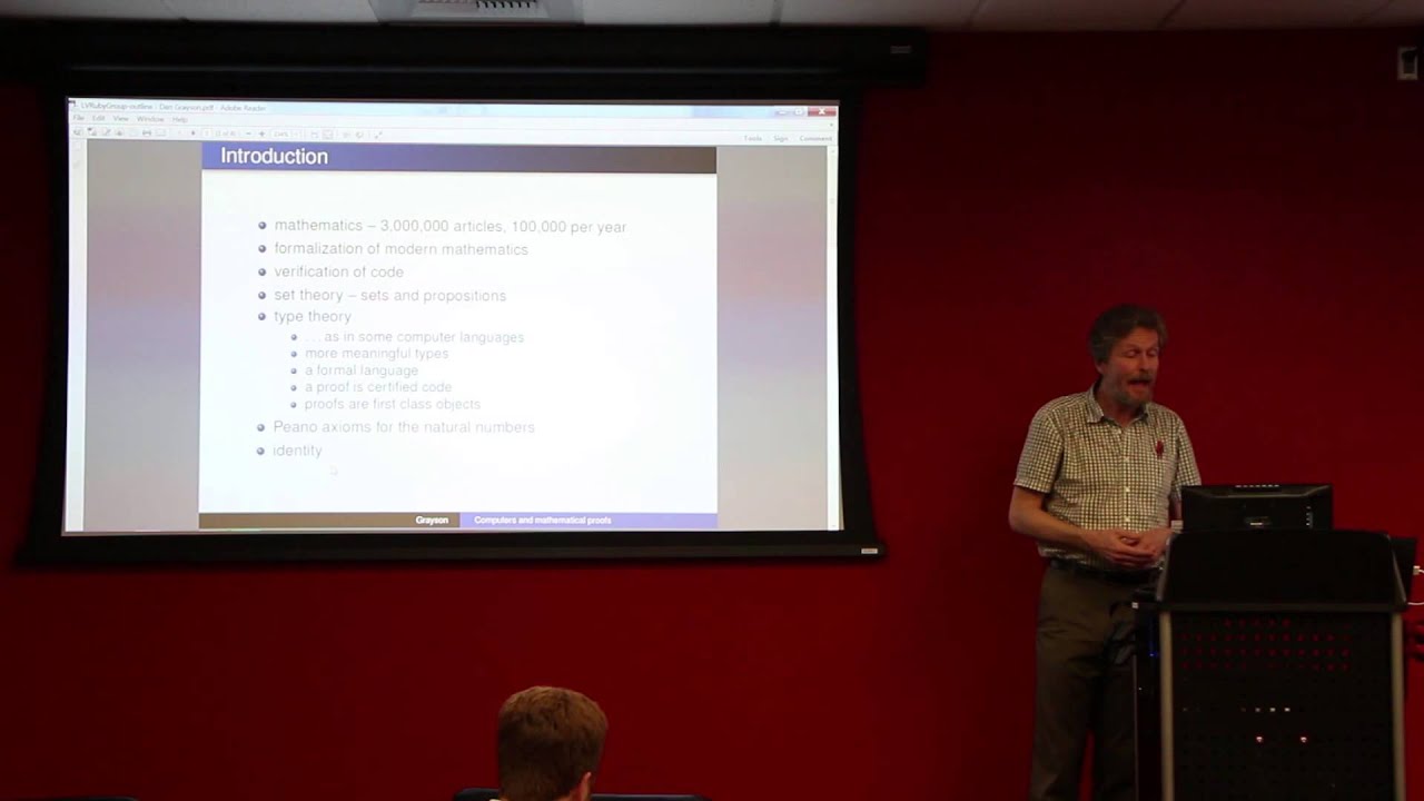 Computers and Mathematical Proofs - Daniel Grayson - YouTube