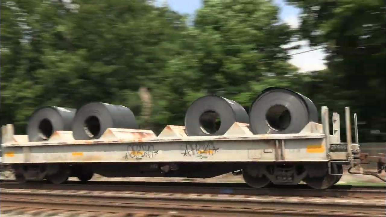 NORFOLK SOUTHERN GE AC44C6M Southbound Coil Steel Train - YouTube