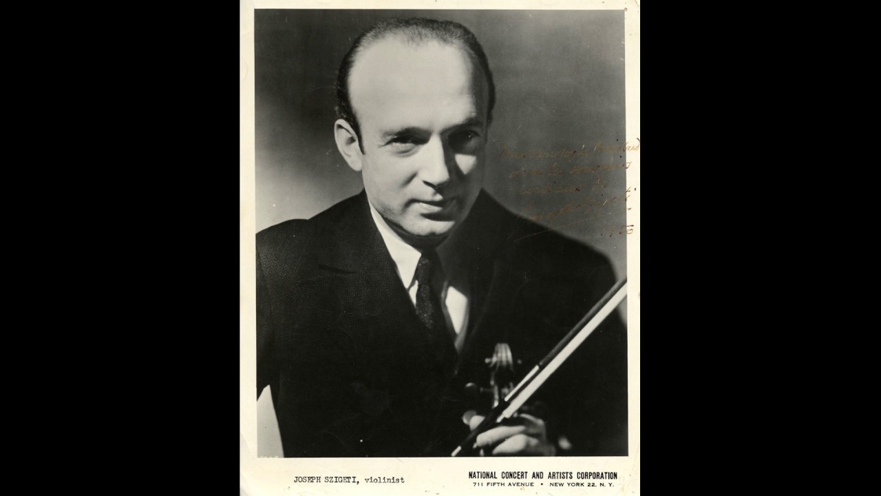 Joseph Szigeti - Brahms : Violin Concerto in D Op.77 - 2nd & 3rd Mvt ...