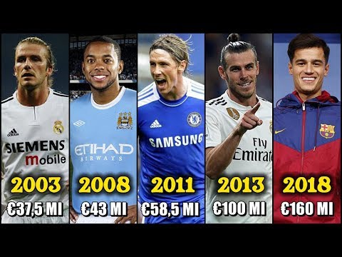 A TRANSFERÊNCIA MAIS CARA DO FUTEBOL MUNDIAL - Ano a ano desde 2000 ...