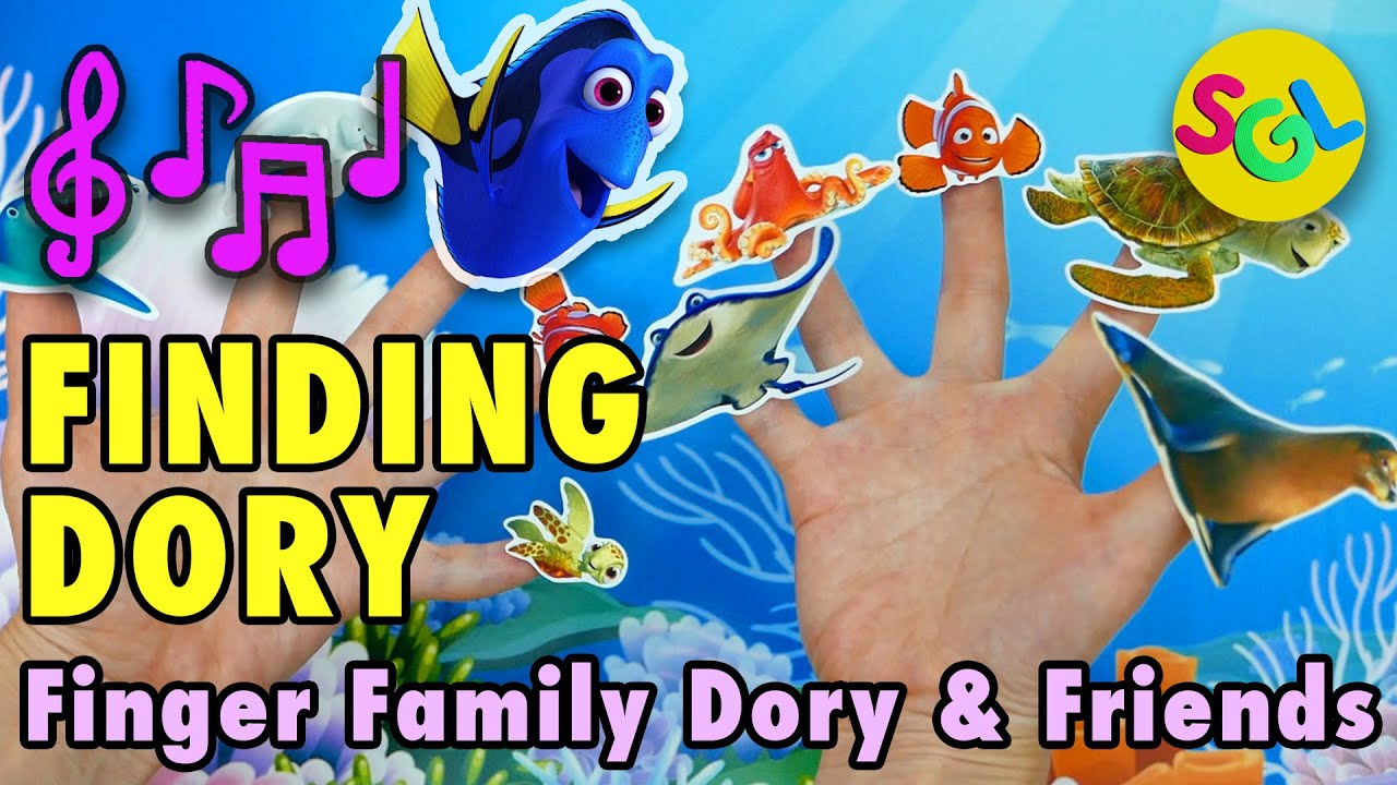 Finding Dory Finger Family Song for Kids: Meet Dory & Friends | Learn ...