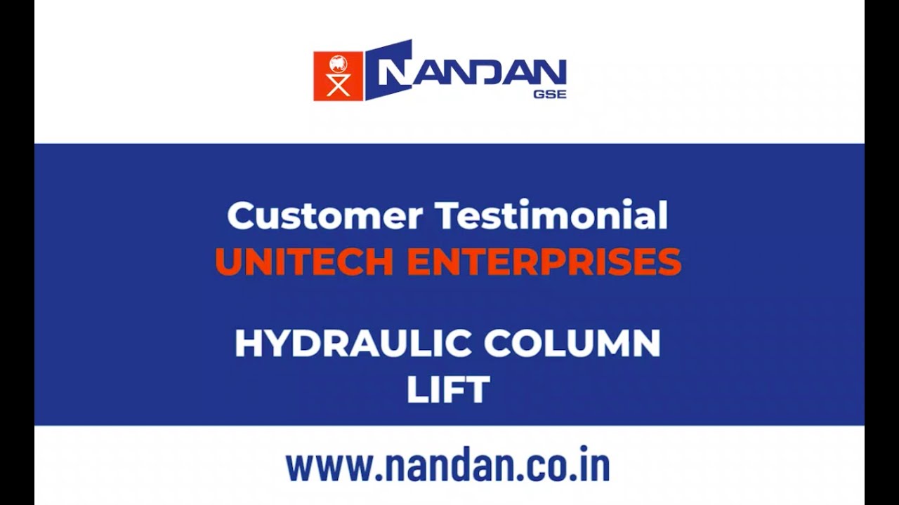 Nandan GSE Hydraulic Column Lift for Unitech Enterprises, Ahmednagar ...