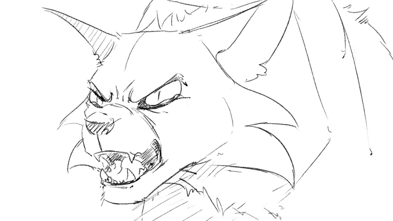 Angry Warrior Cats Lineart