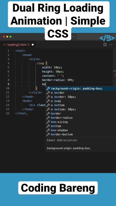 How to Make Dual Ring Loading Animation | Simple CSS | Coding Bareng #shorts #beginners #css ...
