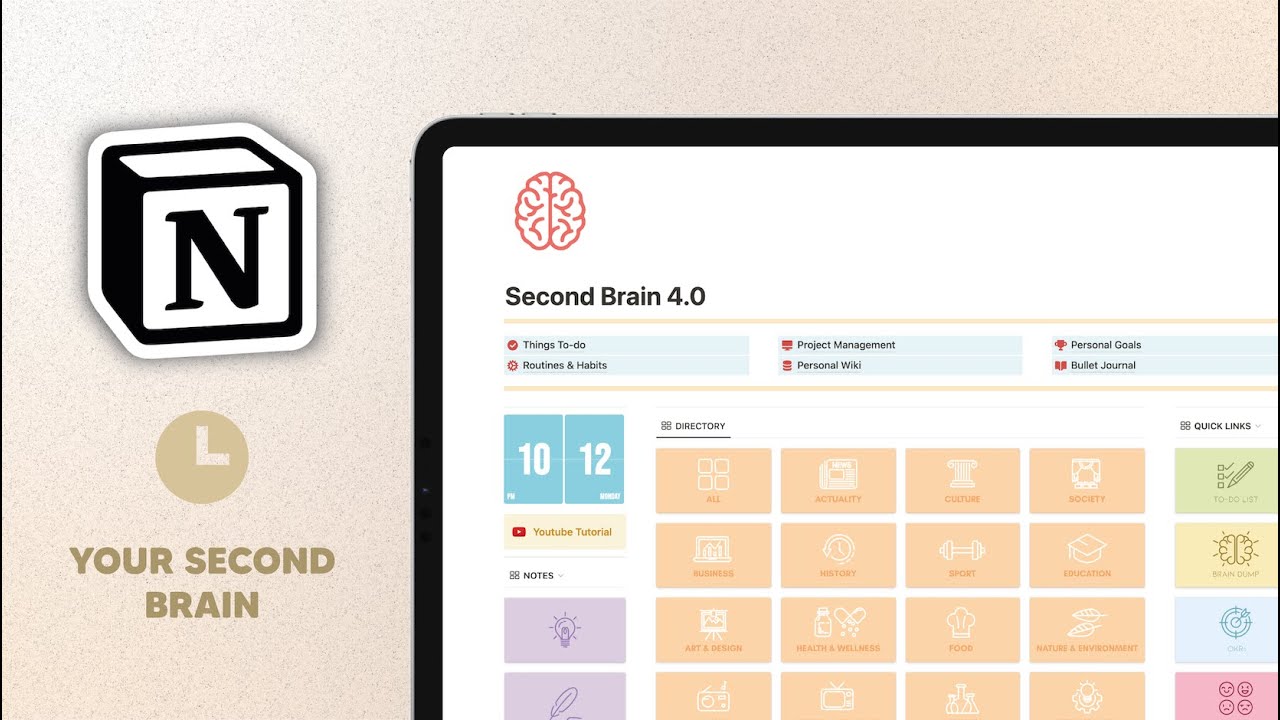 Second Brain Notion template - YouTube