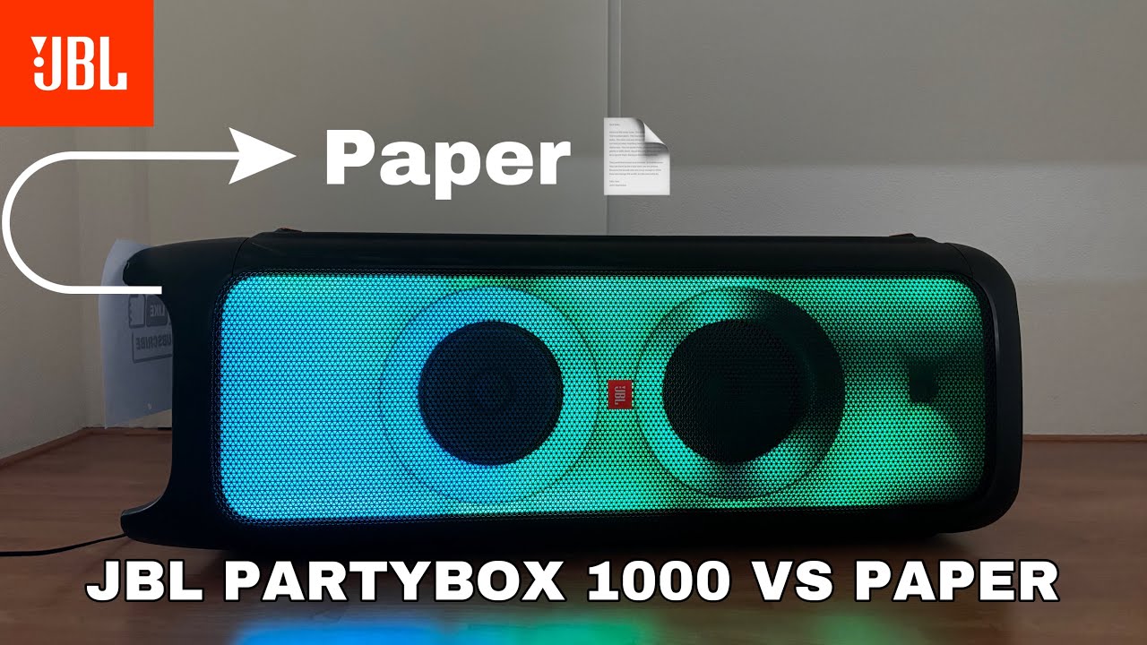 JBL Partybox 1000 VS Paper📄 | Extreme bass Test🔊| - YouTube