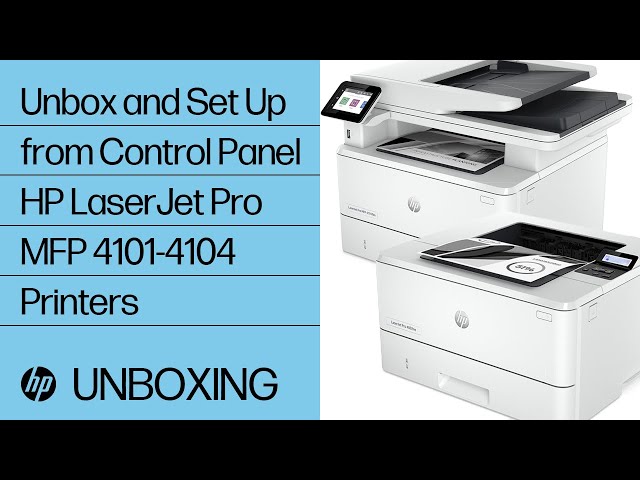 HP LaserJet Pro MFP 4101-4104 - Setting up the printer | HP® Support