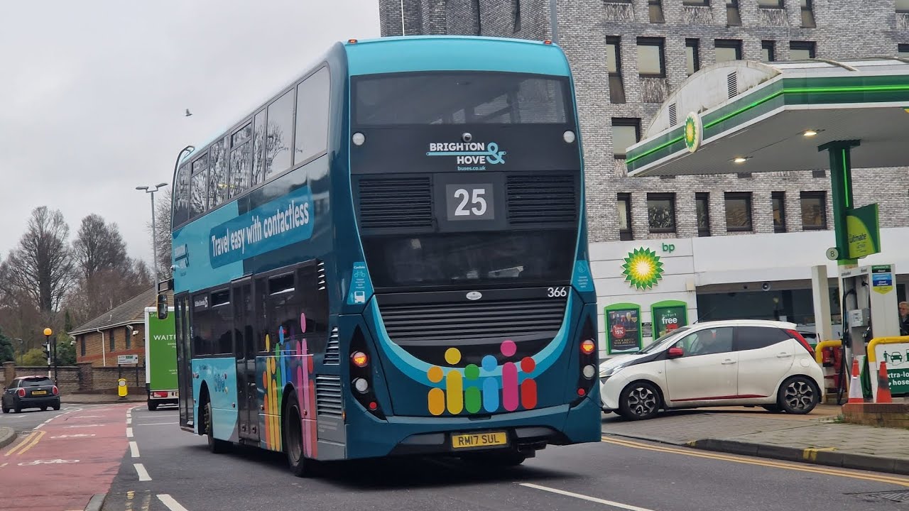 Onboard Brighton & Hove Bus 366 - Route 25 - ADL Enviro400MMC - (RM17 ...