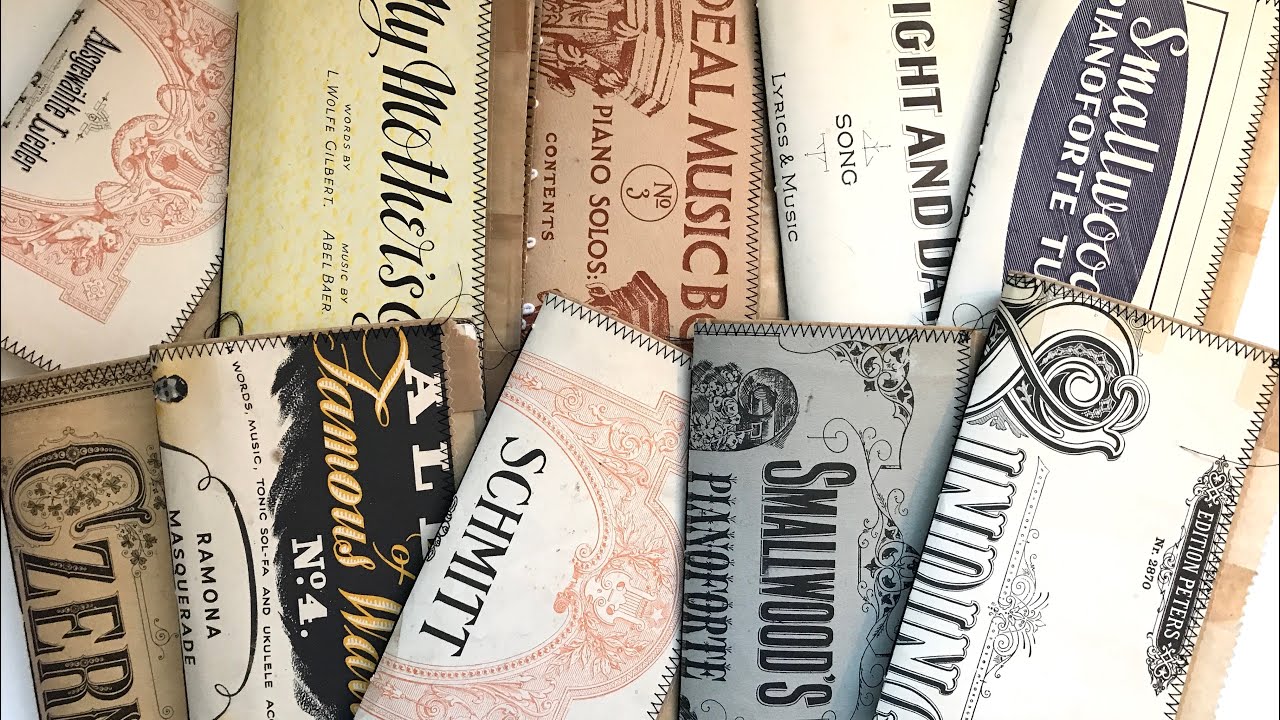 Vintage music cover journals - YouTube
