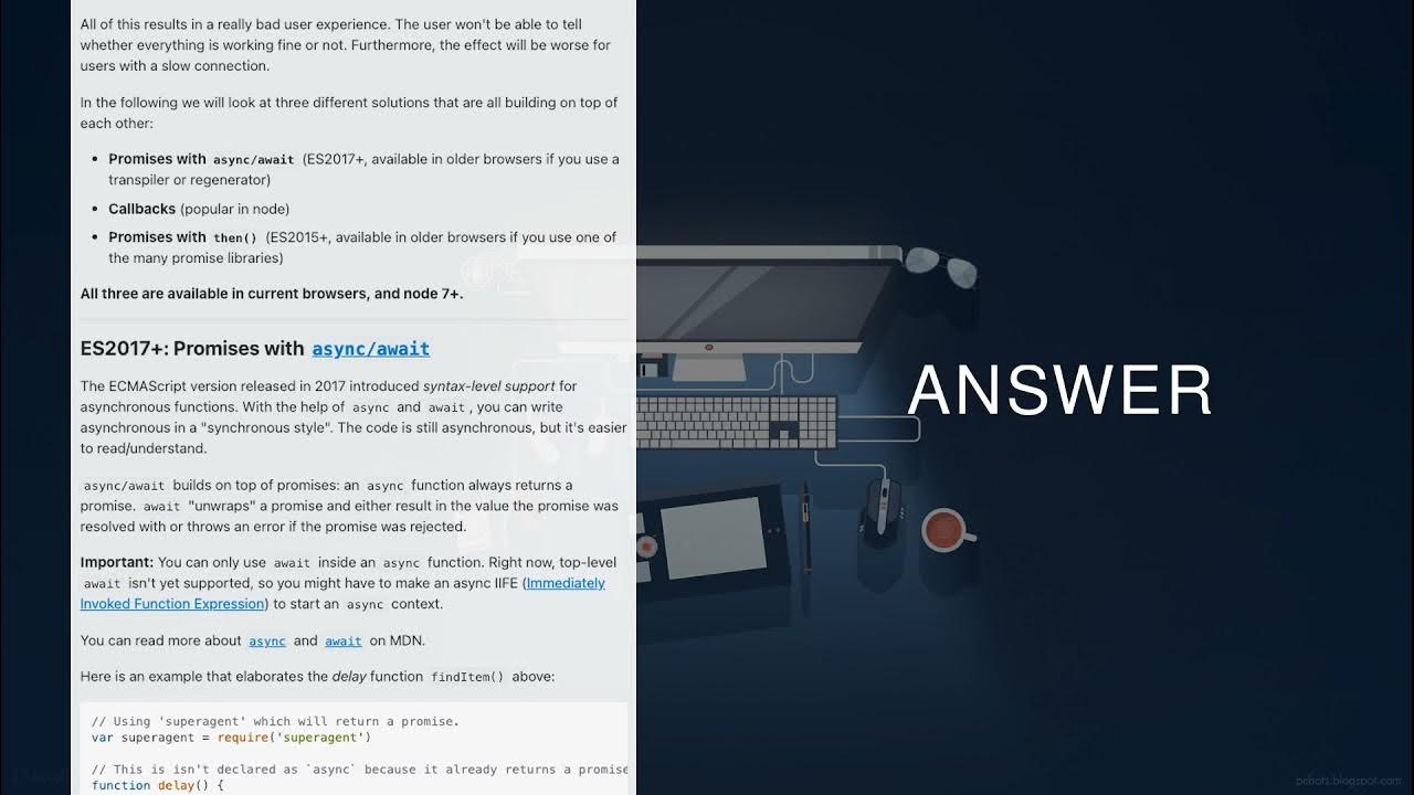 How to return the response from an asynchronous call (javascript) - YouTube