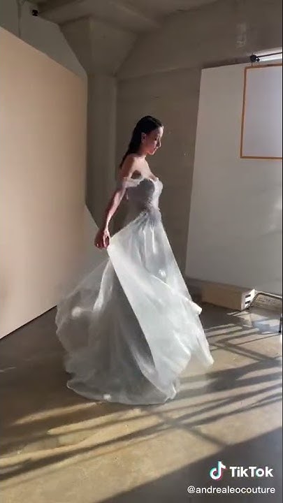 Off-Shoulder Ball Gown, Style A1149 by Andrea & Leo Couture - YouTube