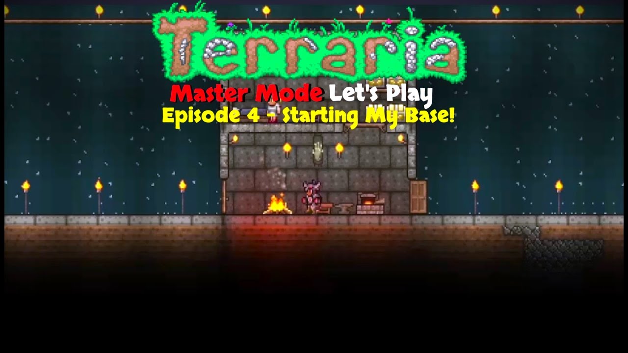Terraria Master Mode Let's Play: Episode 4 - Starting My Base! - YouTube