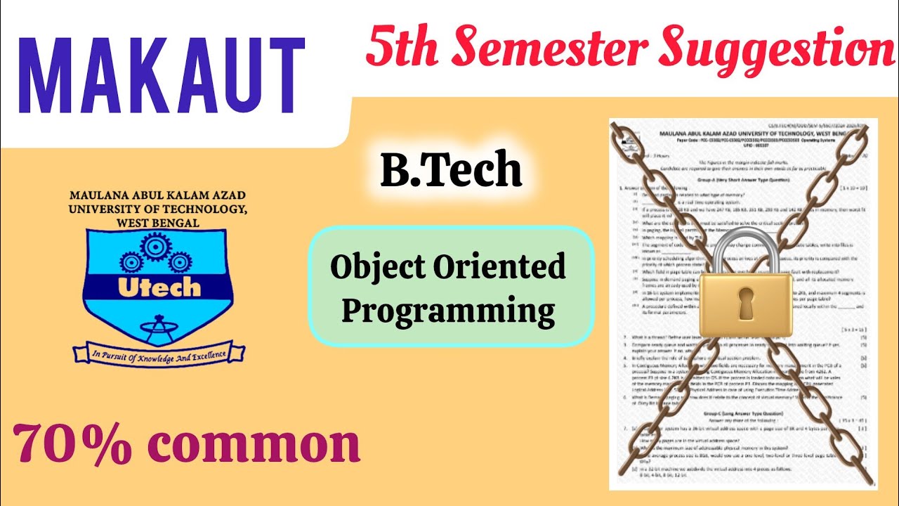 Object Oriented Programming 5th sem suggestion #makaut - YouTube
