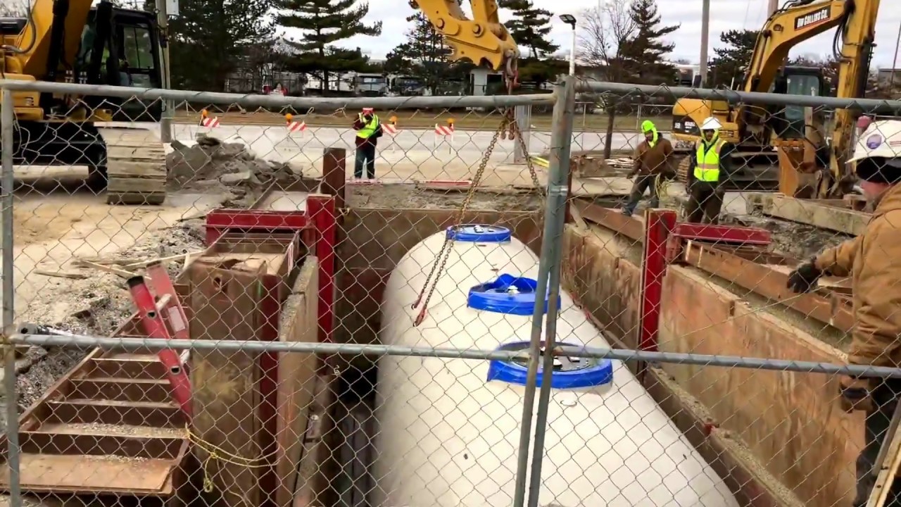 22,000-Gallon Underground Tank Installation - YouTube