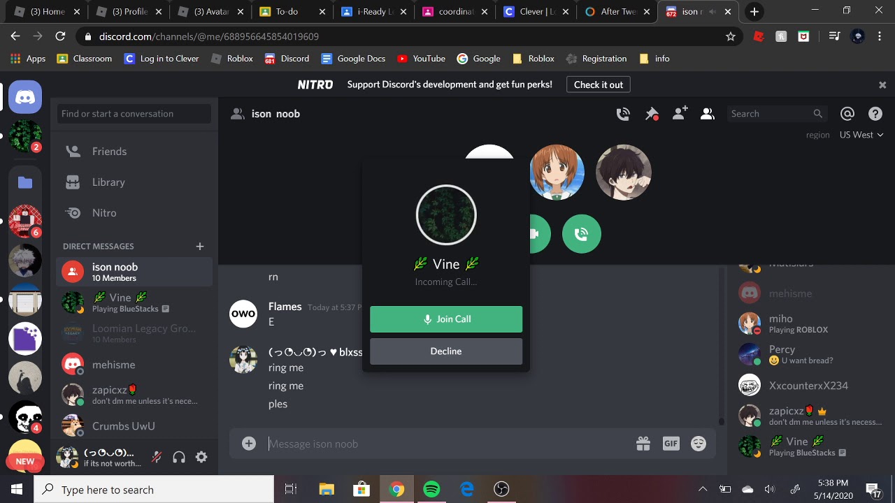 rare discord audio call - YouTube