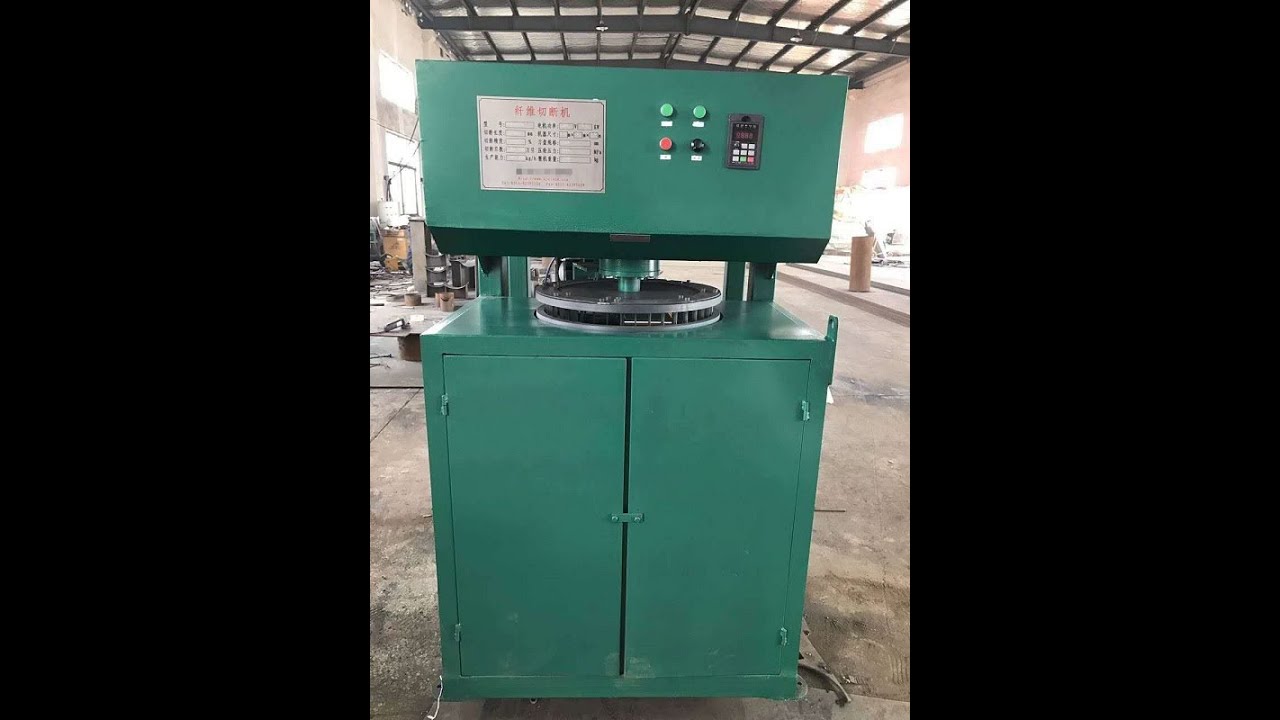 Polyester tow 38mm 51mm cutting machine - YouTube