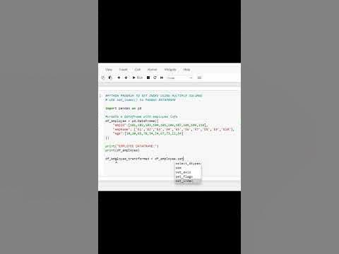 SET INDEX USING MULTIPLE COLUMNS#python#coding#pandas #datascience# ...