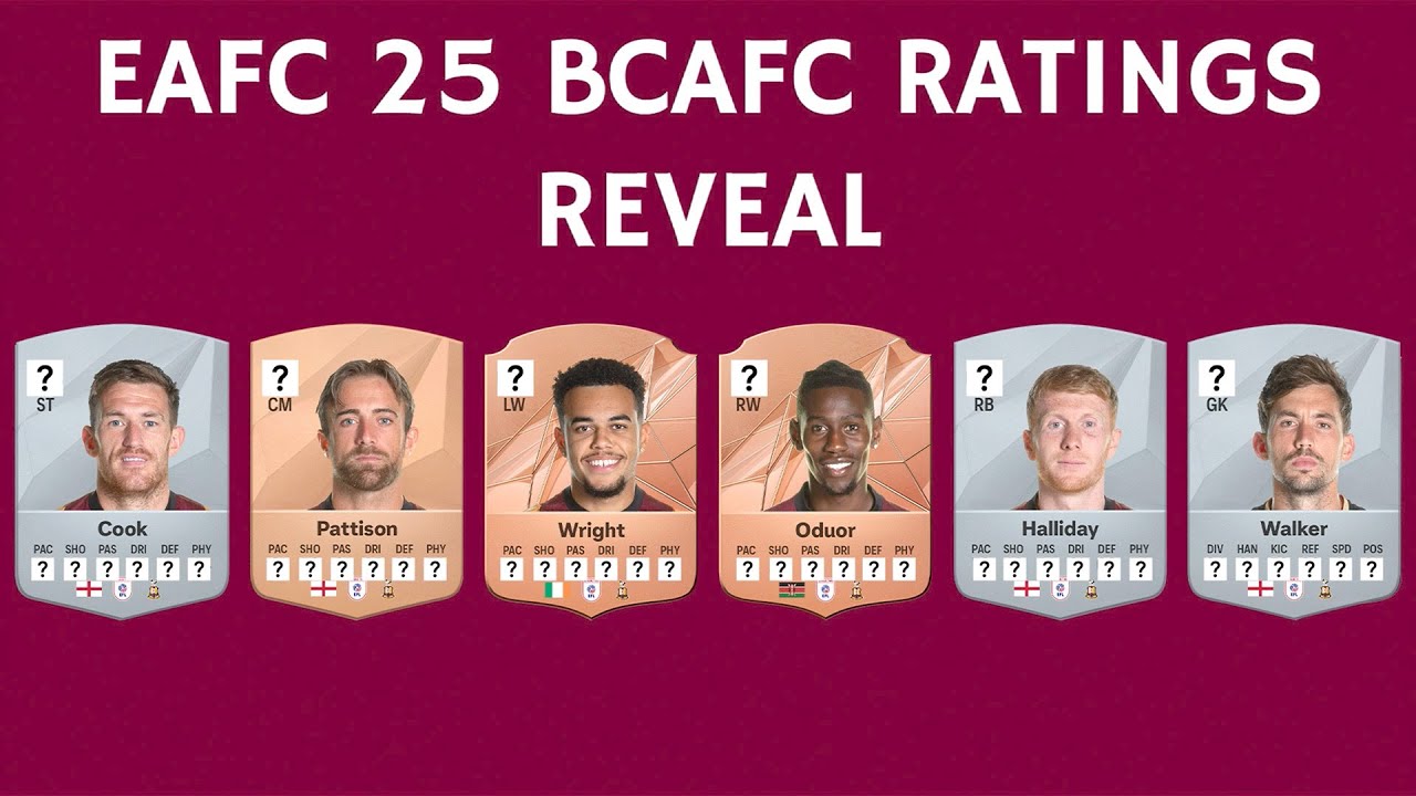 FC25 RATINGS | Bantams guess and reveal card ratings - YouTube