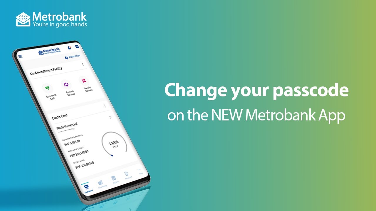 How to change your passcode on the NEW Metrobank App - YouTube