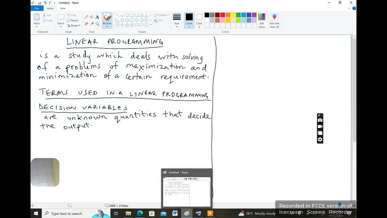 LINEAR PROGRAMMING_decision variable& Objective function-Ep_02 - YouTube