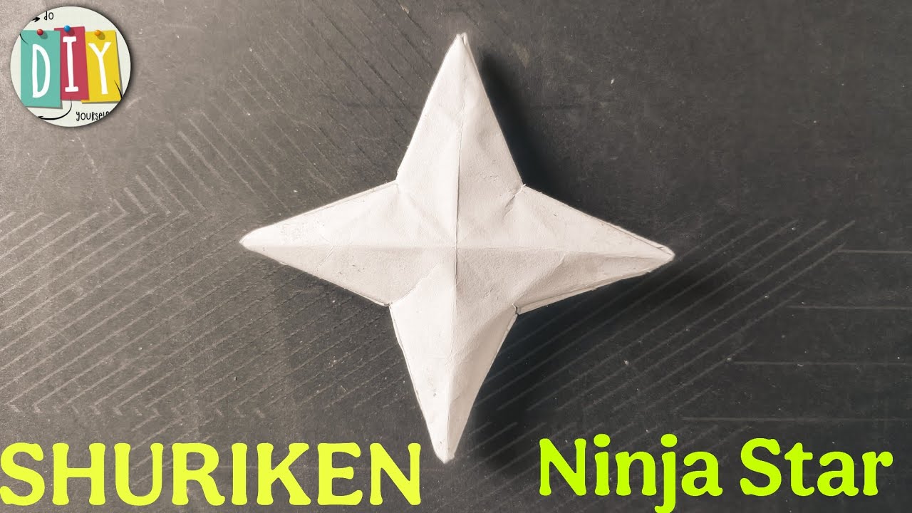DIY - How to make a NINJA STAR SHURIKEN from ONE sheet of A4 paper ...