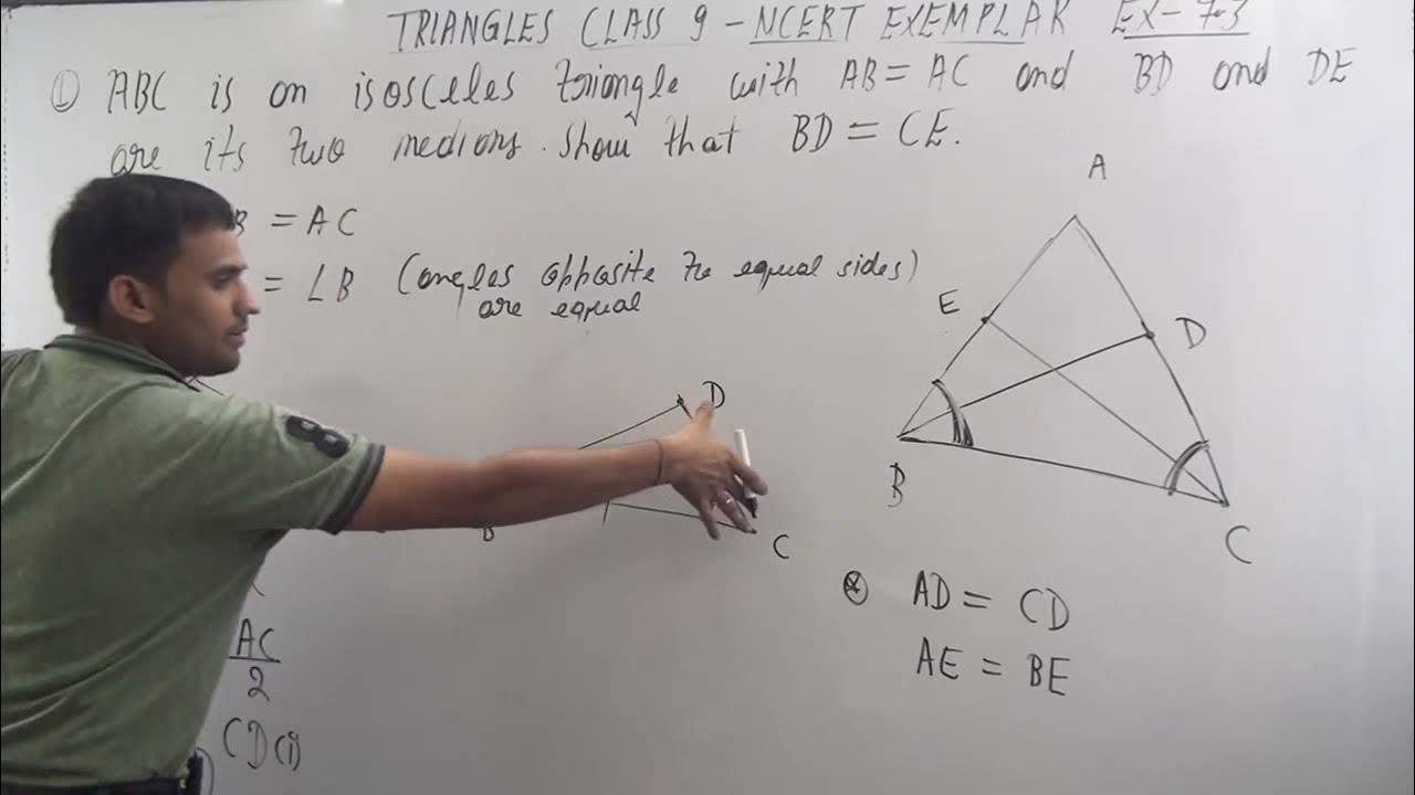 ABC is an isosceles triangle with AB = AC and BD and CE are its two medians. Show that BD = CE ...