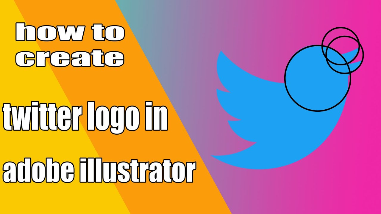 how to create twitter logo in adobe illustrator #graphicdesigner # ...