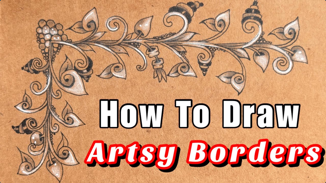 Step-by-step zentangle borders drawing tutorial Guide - YouTube