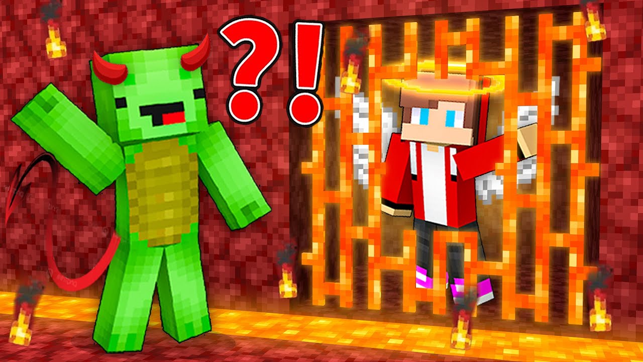 JJ ANGEL Escape from Mikey DEVIL PRISON in Minecraft - Maizen - YouTube