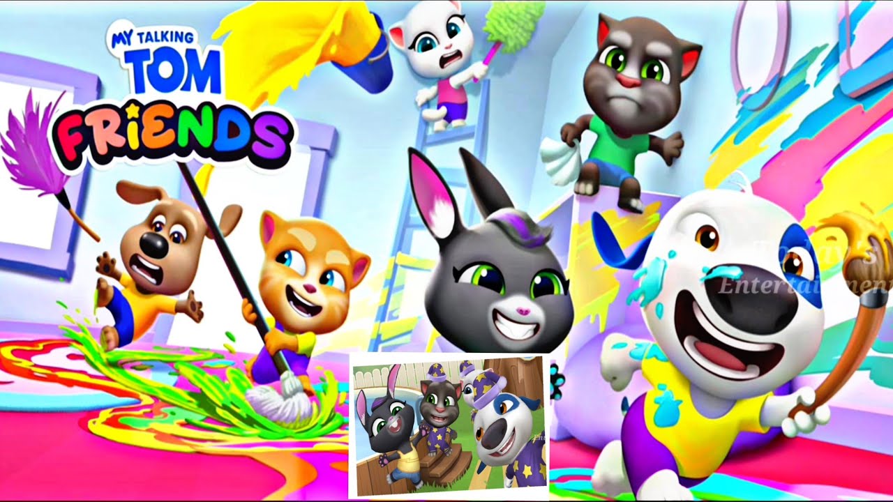 My Talking Tom Friend’s | Tom friends fun play With Bathtub | Taking ...