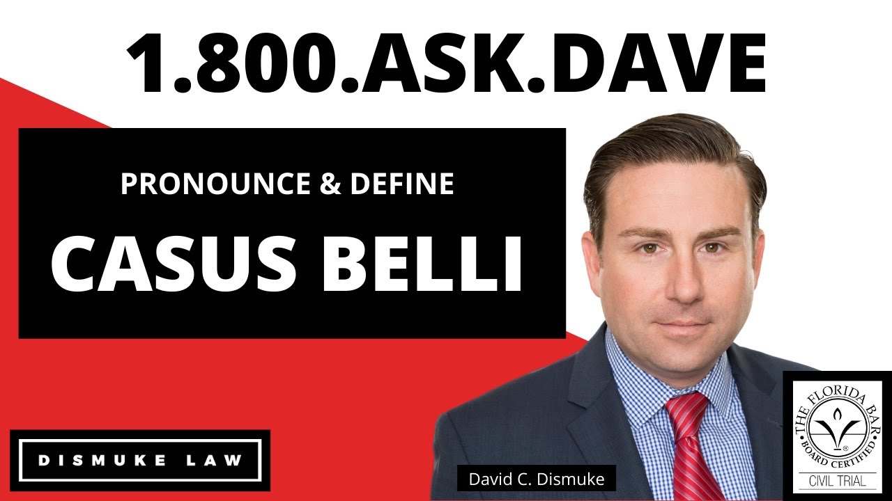 Properly pronounce and define casus belli - YouTube