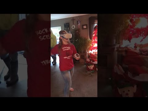 Girl Playing VR Game Accidentally Throat-Punches Uncle || ViralHog