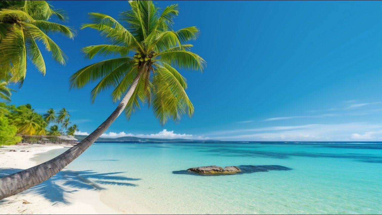 Tropical Beach Ambience with Beautiful Ocean | Relaxing Summer Vibe ...