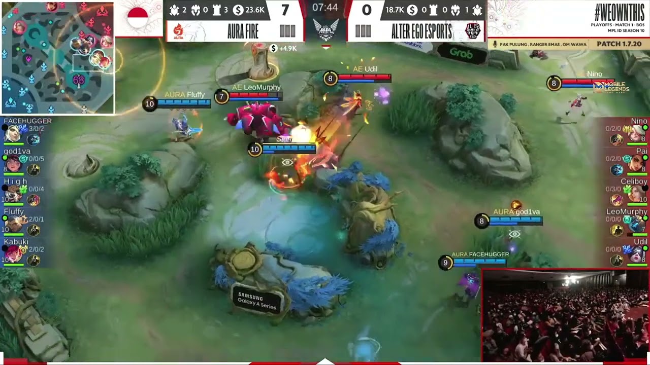 ALTER EGO VS AURA FIRE - MATCH 1 GAME 1 - Playoffs MPL ID S10 - YouTube