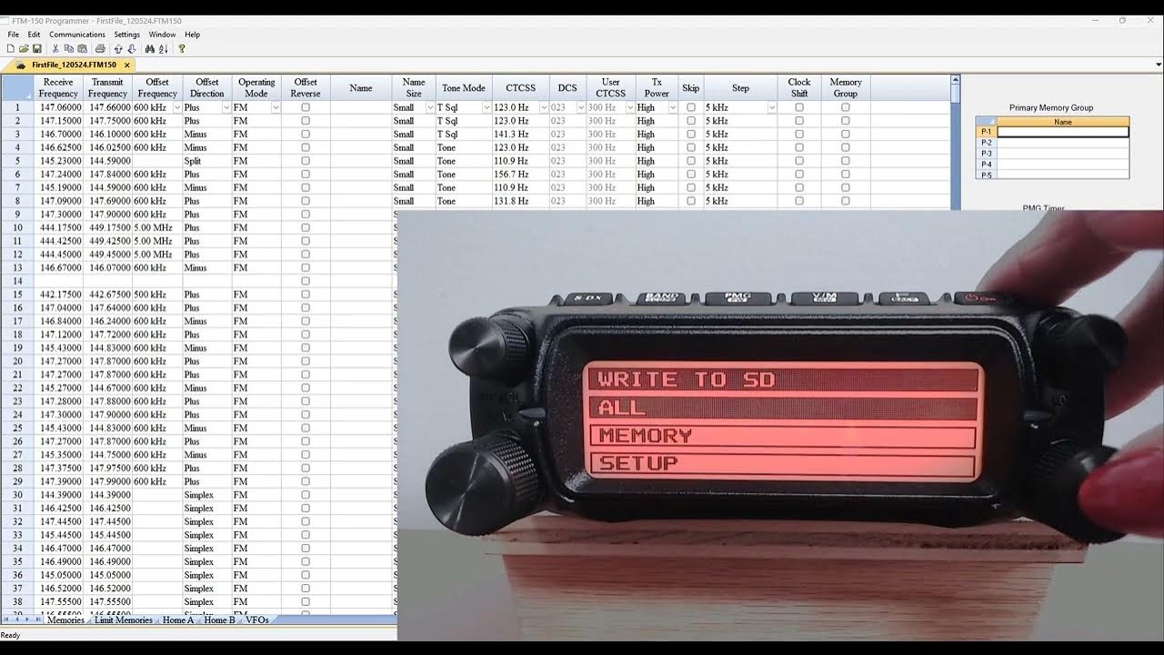 SD Card Programming for Yaesu FTM-150 - YouTube