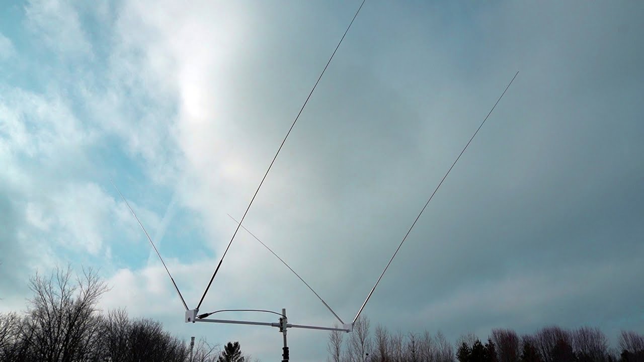 HAM RADIO - New Home-brew 2 Elements V-Beam Antenna 10m-15m - YouTube