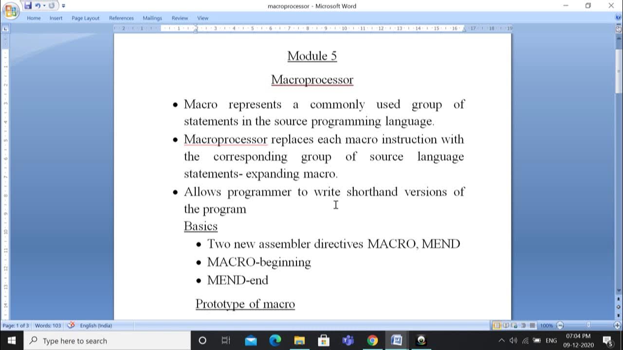 MACROPROCESSOR Introduction - YouTube