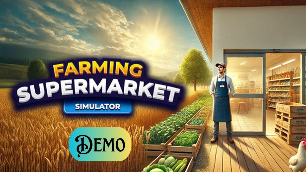 Selling our own produce in Farming & Supermarket Simulator | DEMO - YouTube