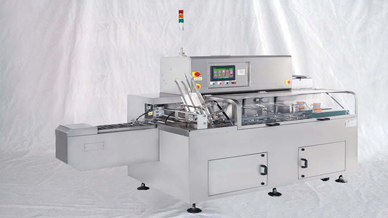 Round cups feeding boxing cartoning machine food products cases ...