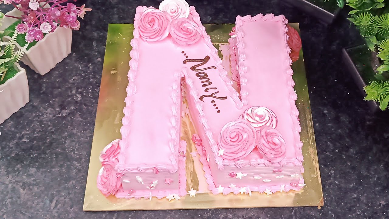 N ️shape letter cake decorating ideas tutorial theme cake full ...