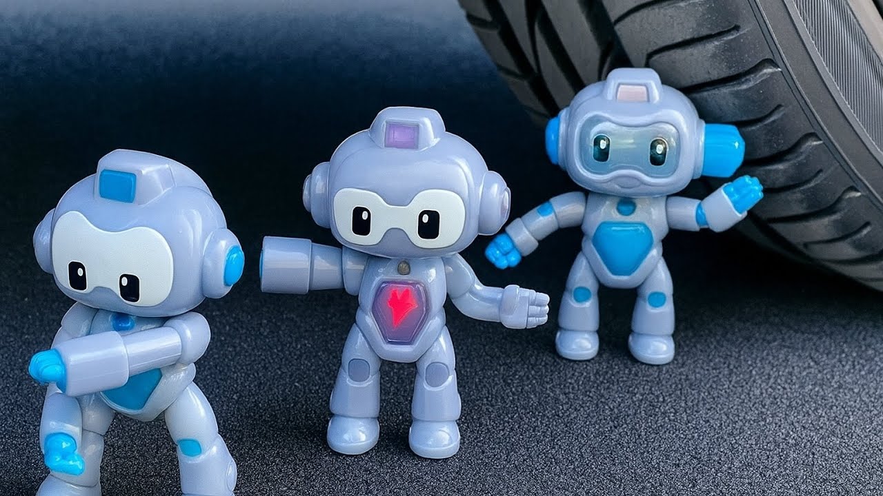 Crushing Crunchy & Soft Things by Car! - EXPERIMENT: MINI ROBOTS vs CAR ...