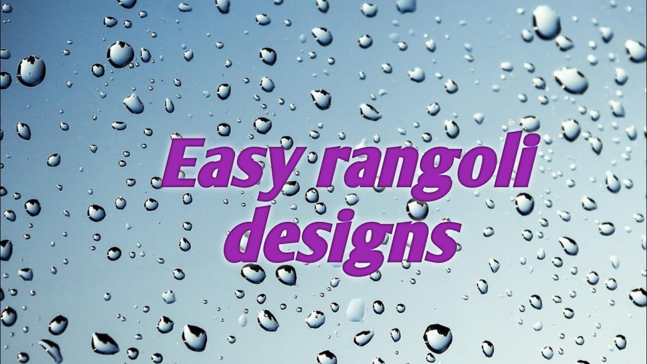 simple and easy rangoli designs - YouTube