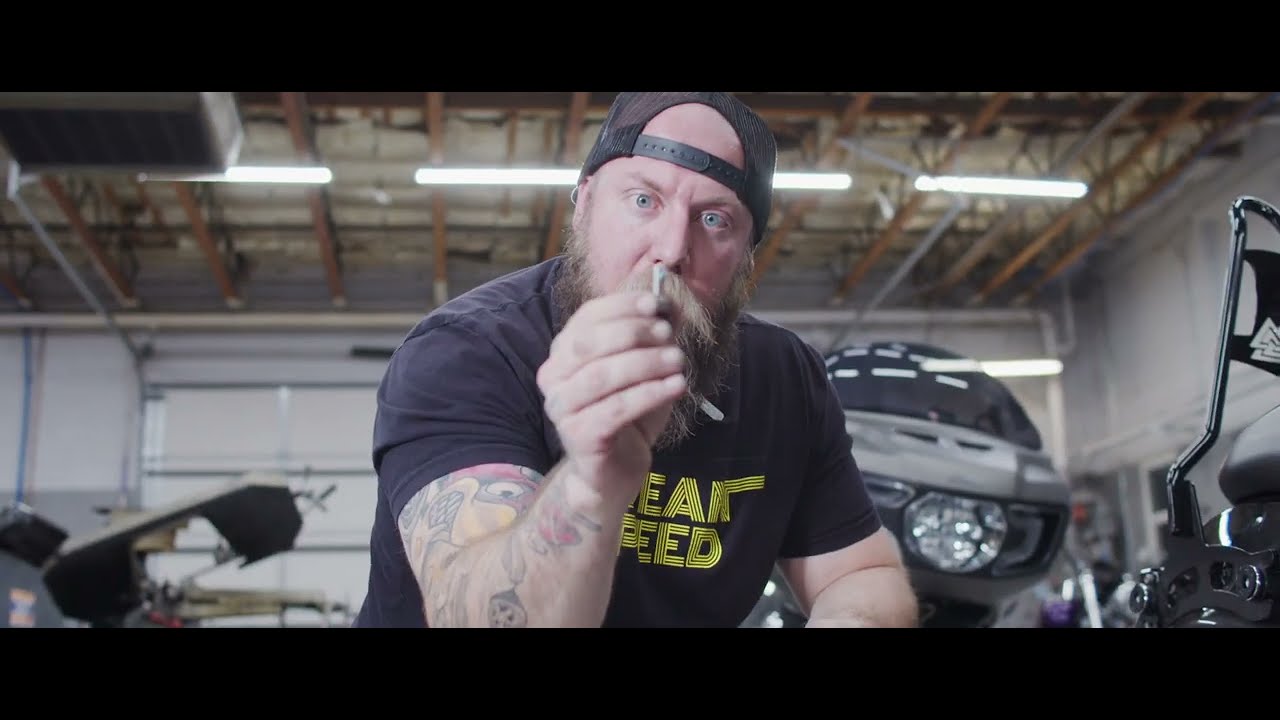 Dean Speed Challenger Highway bar and Indian Bag Guard install - YouTube