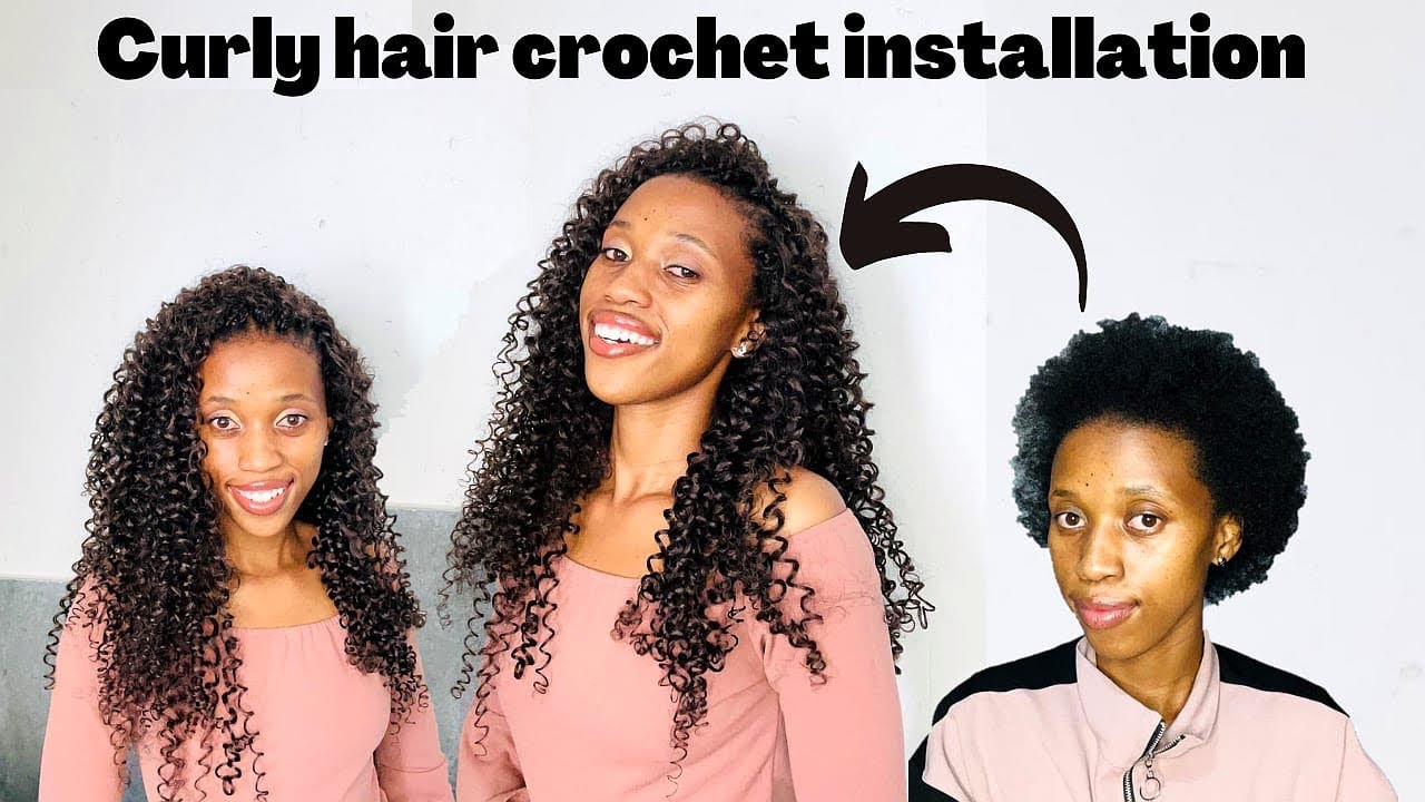 Curly hair crochet installation| SA YouTuber - YouTube