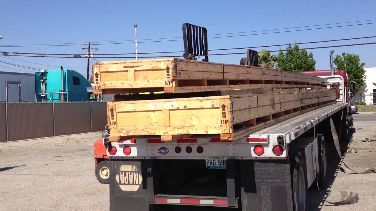 Two Forklifts Load HUGE Crate - YouTube