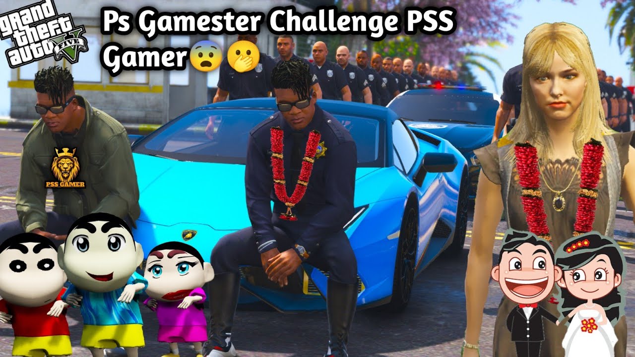 GTA 5: Franklin Challenge PSS Gamer for Race 😨🤑 Shinchan Going to give ...