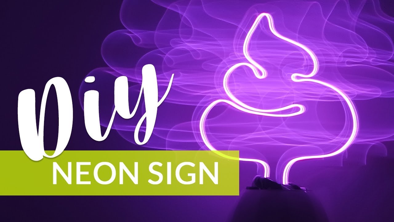 DIY NEON SIGN - 💩Poop Emoji! - YouTube
