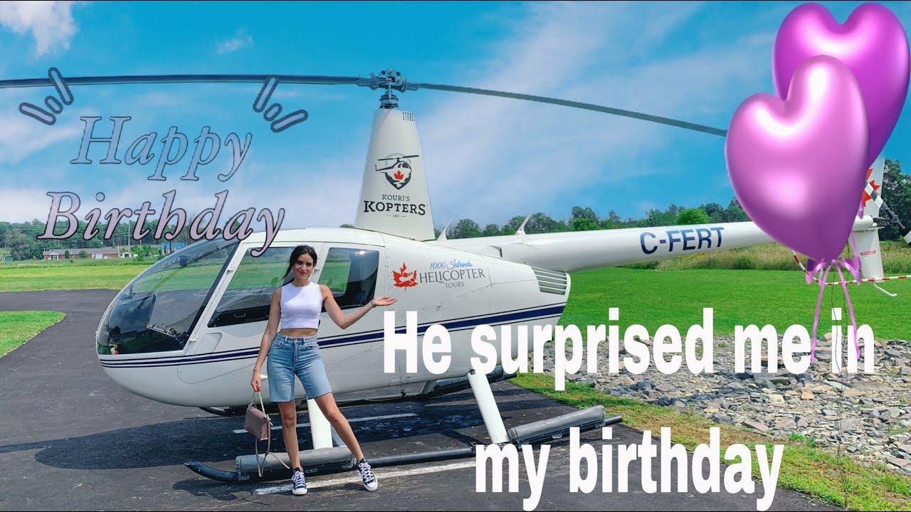 My Husband Surprised Me On My Birthday🚁 ♥️ مفاجاة زوجي لي بعيد