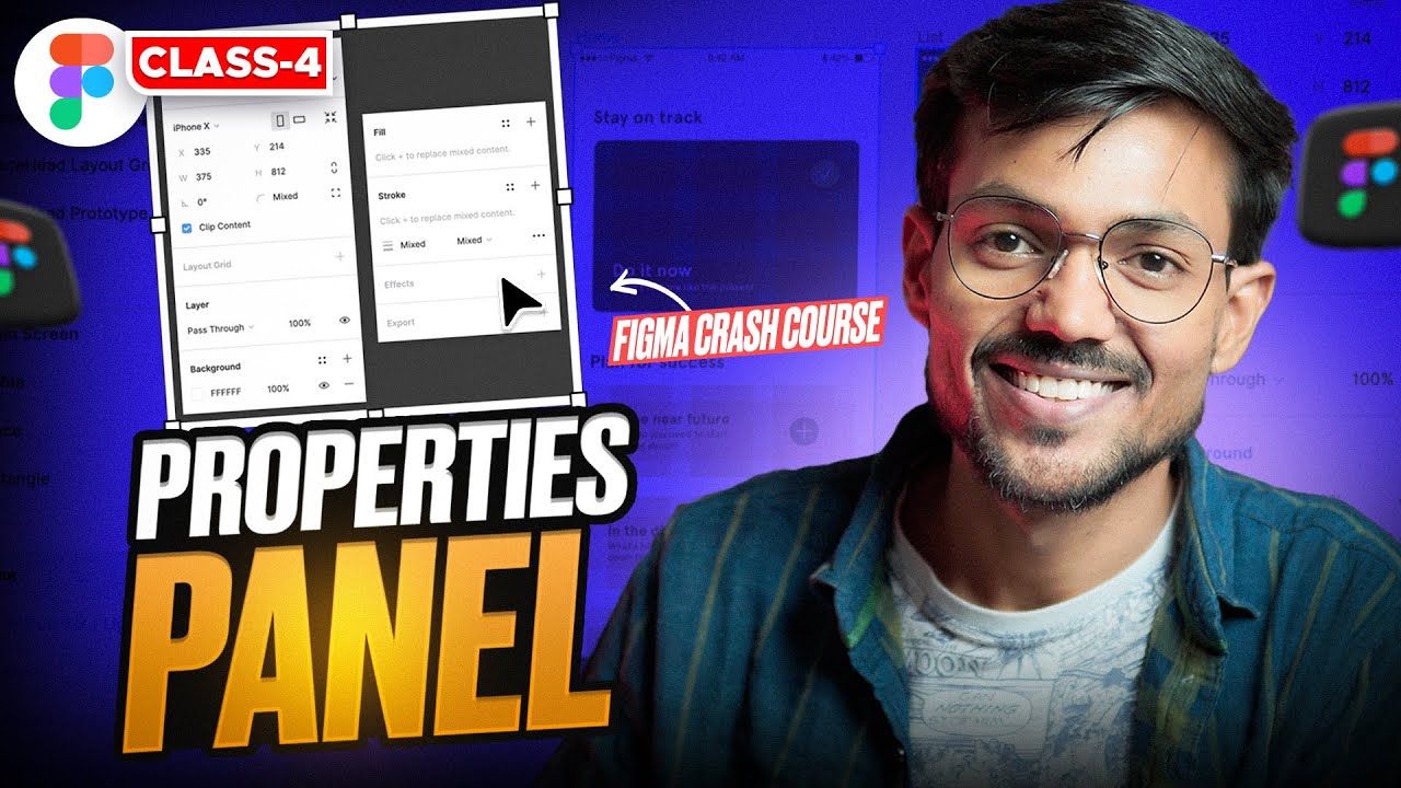 Figma Basics: Properties Panel | Figma Crash Course in Hindi EP 4 - YouTube