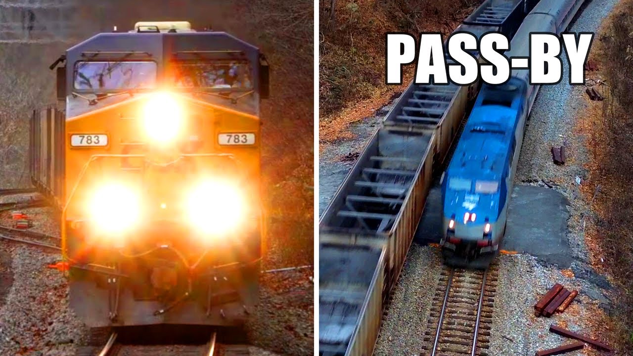 HEAVY CSX Coal Train & Amtrak's Cardinal Have a Pass-By! Cotton Hill ...